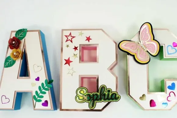 3D Letters and Numbers Template for Easy Crafts