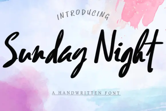 Sunday Night Font: A Playful Handwritten Typeface - Font Canyon