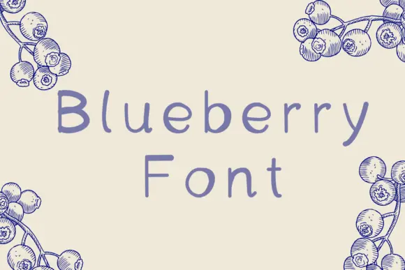 Blueberry Font – Friendly Handwritten Font for Fun Designs - Font Canyon