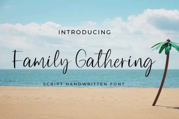 Family Gathering Font – Elegant Script for Inviting Designs - Font Canyon