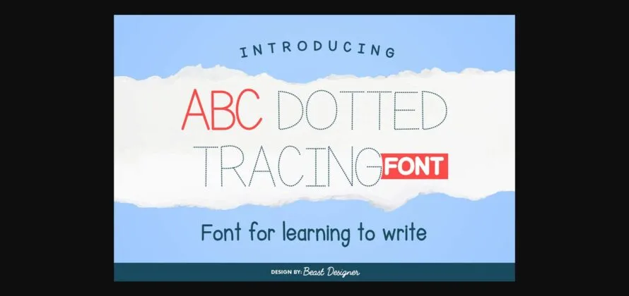Abc Dotted Tracing Font - Font Canyon